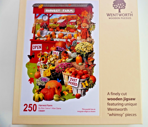Wentworth Wooden Jigsaw Whimsy Pieces "Harvest Barn" 720201 250 Pieces ...