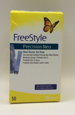 Freestyle Precision Neo Blood Glucose Test Strips, 50 Strips EXP 6/30 ...