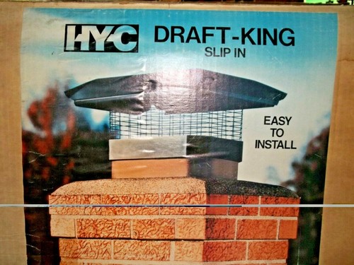 HYC Draft King Slip-In Black Steel Flue Tile Chimney Cap DK819 - NEW ...
