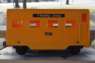 1969 Yellow Mighty Casey Passenger Train Car w/ ORIG. BOX REMCO Ride-on ...