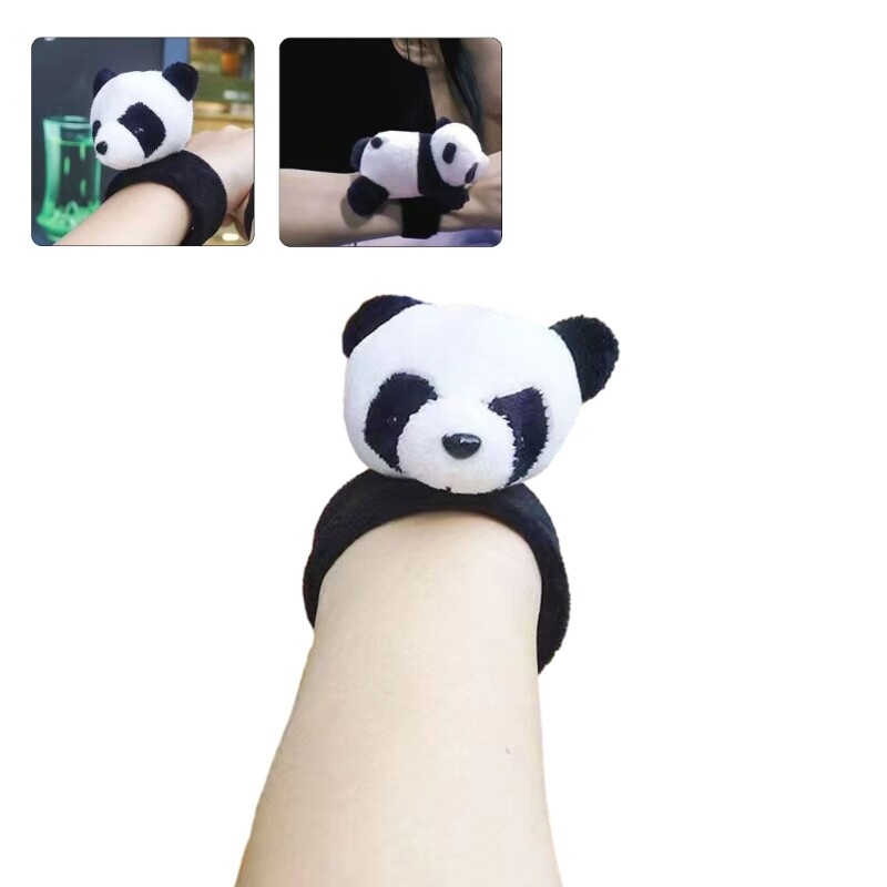 Lovely Panda Headband Hair Rope Festival Slap Bracelet Hairpin for ...