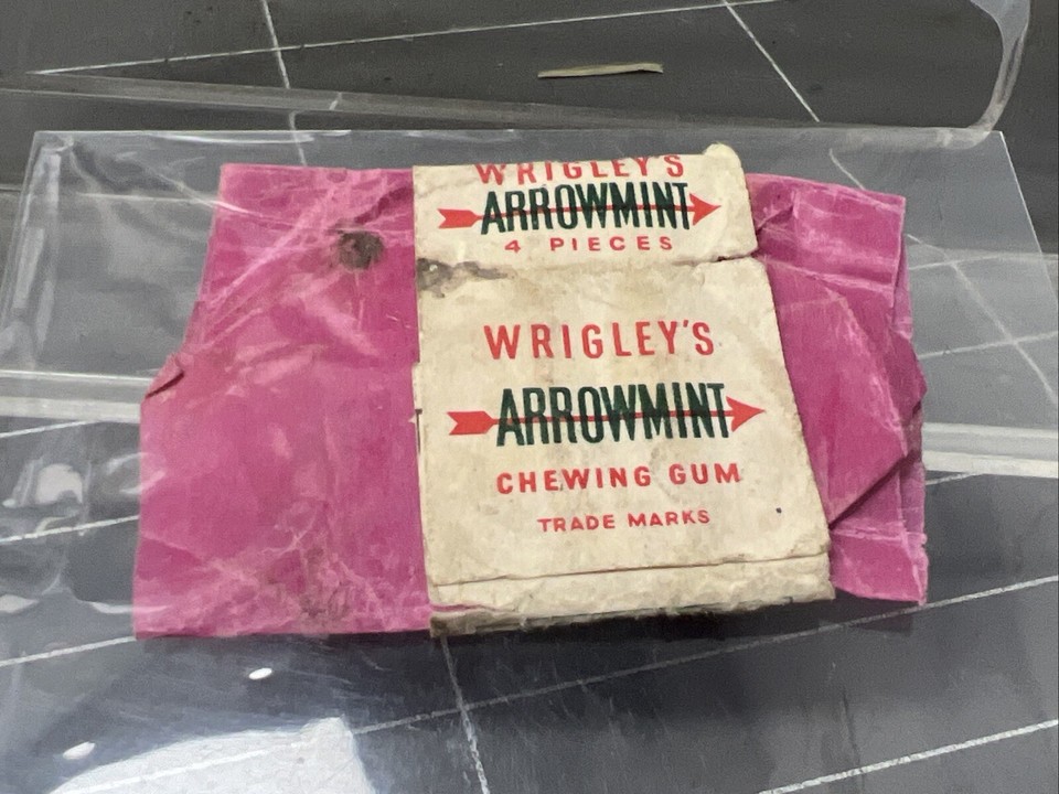 ORIGINAL VINTAGE WRIGLEY’S ARROWMINT CHEWING GUM PACKET CONFECTIONARY ...