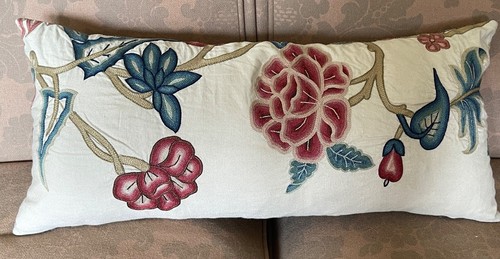 Chelsea Textiles Pillow Tree of Life Magnolias Lilies Chrysanthemum ...