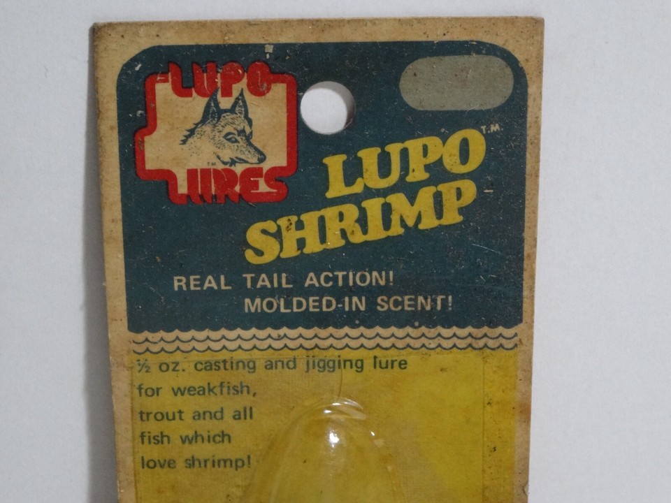 vintage Lupo Tackle Fishing Lures .5oz Action Shrimp w Scent Long ...