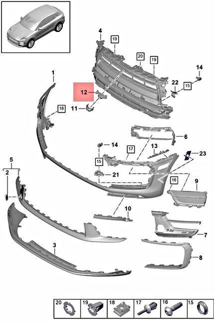 Genuine PORSCHE Macan 95B Bracket For Camera Front 95B807692D for sale ...
