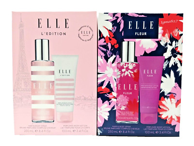 ELLE L'edition & Fleur - Hair & Body Spray & Perfumed Body Lotion Set ...
