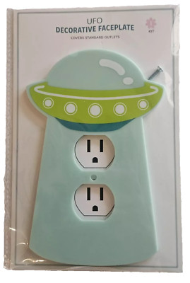 Decorative Electrical UFO Faceplate. Single Recept Cover Novelty NEW | eBay