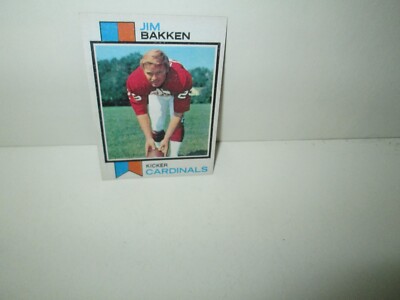 JIM BAKKEN 1973 FOOTBALL CARD Topps #97 ST. LOUIS CARDINALS All-Pro ...