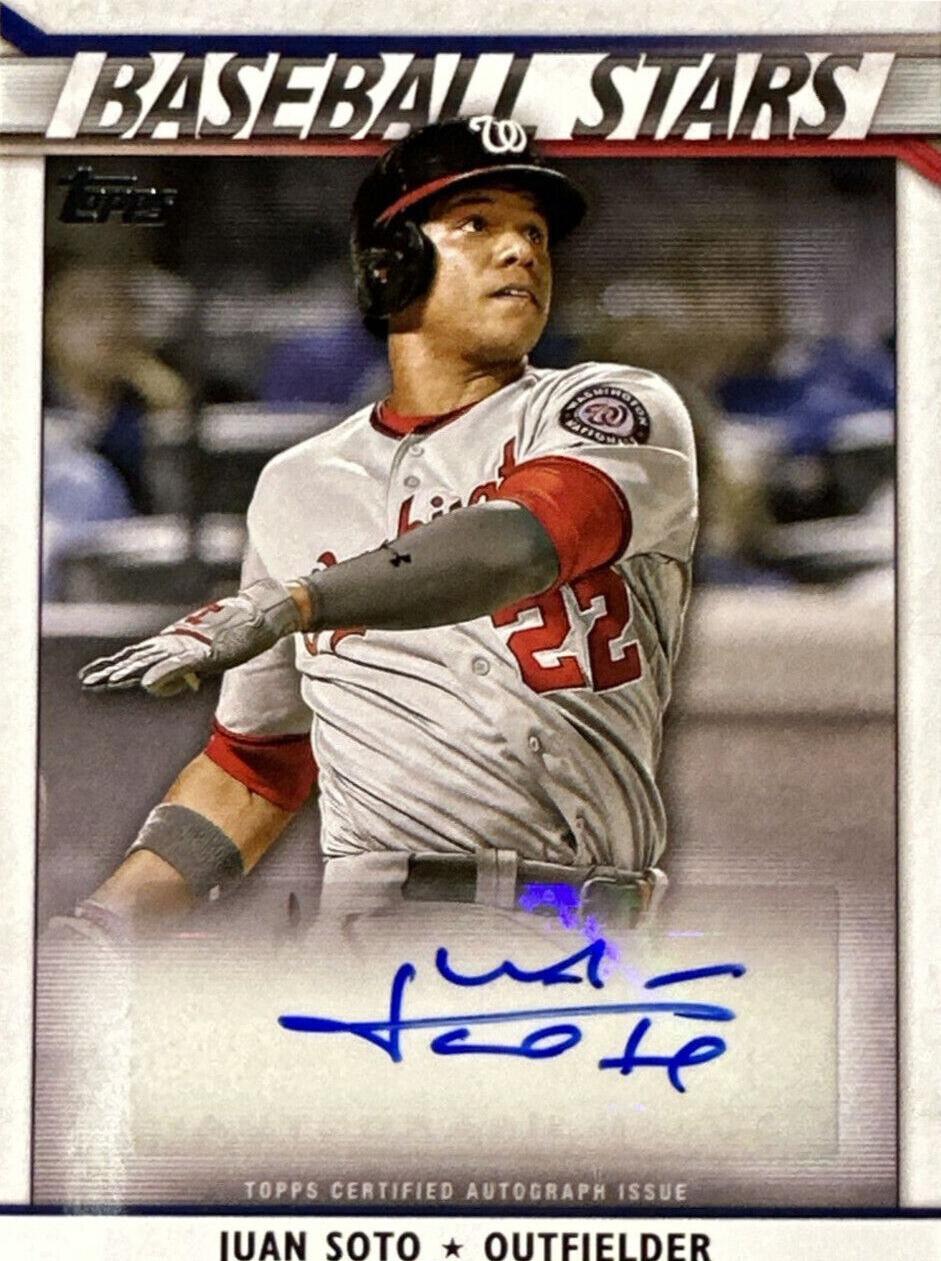 2020 Topps - Baseball Stars Autographs Series 2 Juan Soto #BSA-JSO (AU ...