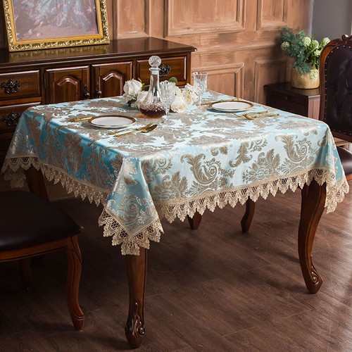 1x Square Tablecloth Lace Floral Table Cover Decor Home Furniture ...