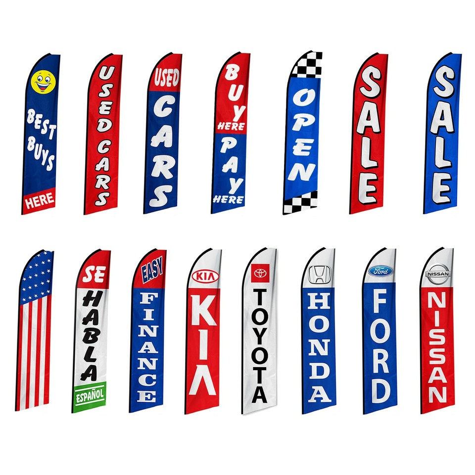 Automotive Dealership Swooper Flag Kits Tall Flags for Car Lots ...