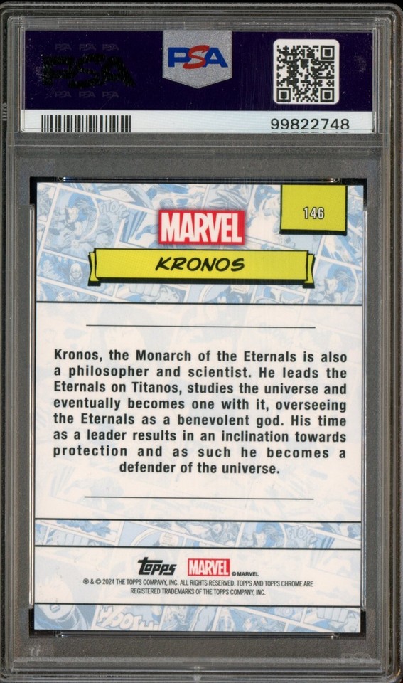 2024 Topps Chrome Marvel Sapphire Purple Kronos 1/15 PSA 9 MINT | eBay