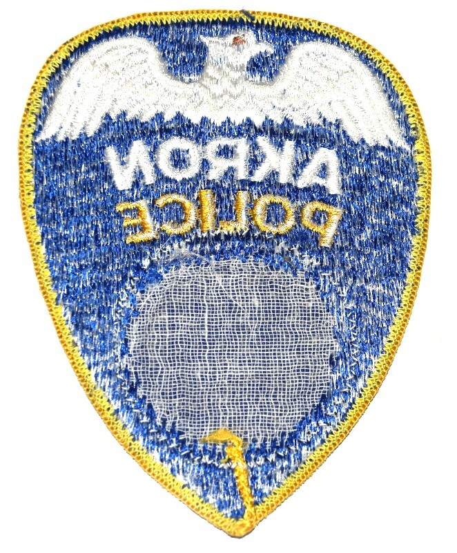 AKRON OHIO OH Sheriff Police Patch STATE SEAL SUNRISE MOUNTAINS RIVER ...