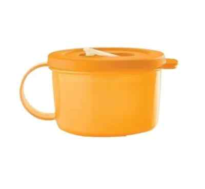 Tupperware CrystalWave Soup Mug 2 Cup Container Microwave Safe Orange ...