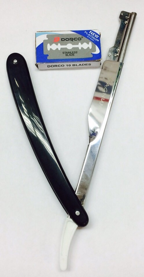 Disposable Blade Straight Razor W/ Heavy Duty Steel (5 FREE BLADES ...