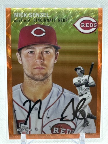 Nick Senzel 2023 Topps Chrome Platinum Orange Wave Refractor #'d /25 | eBay