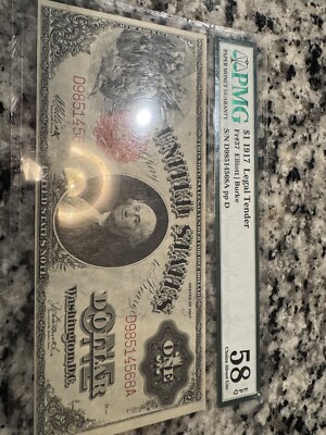 1917 $1 Elliott Burke PMG 58 | eBay