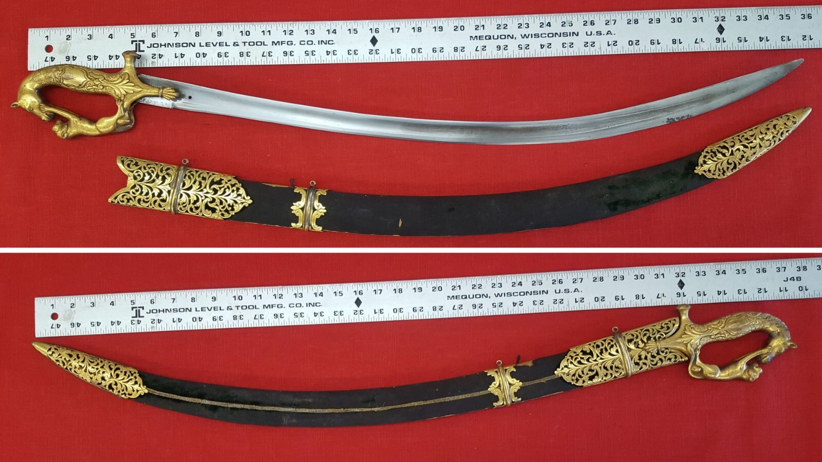 Splendid Indian Sword/Shamshir With Fine Gilt Bronze Horse Head Hilt | eBay