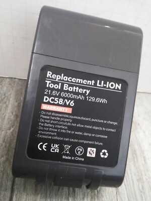DYSON Replacement LI-ION Battery DC58/V6 21.6V 6000mAh 129.6Wh | eBay