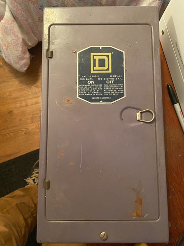 Square D 33783-P SER A4 Fuse Cabinet 100 Amp w/fuse clips & fuses(BS ...