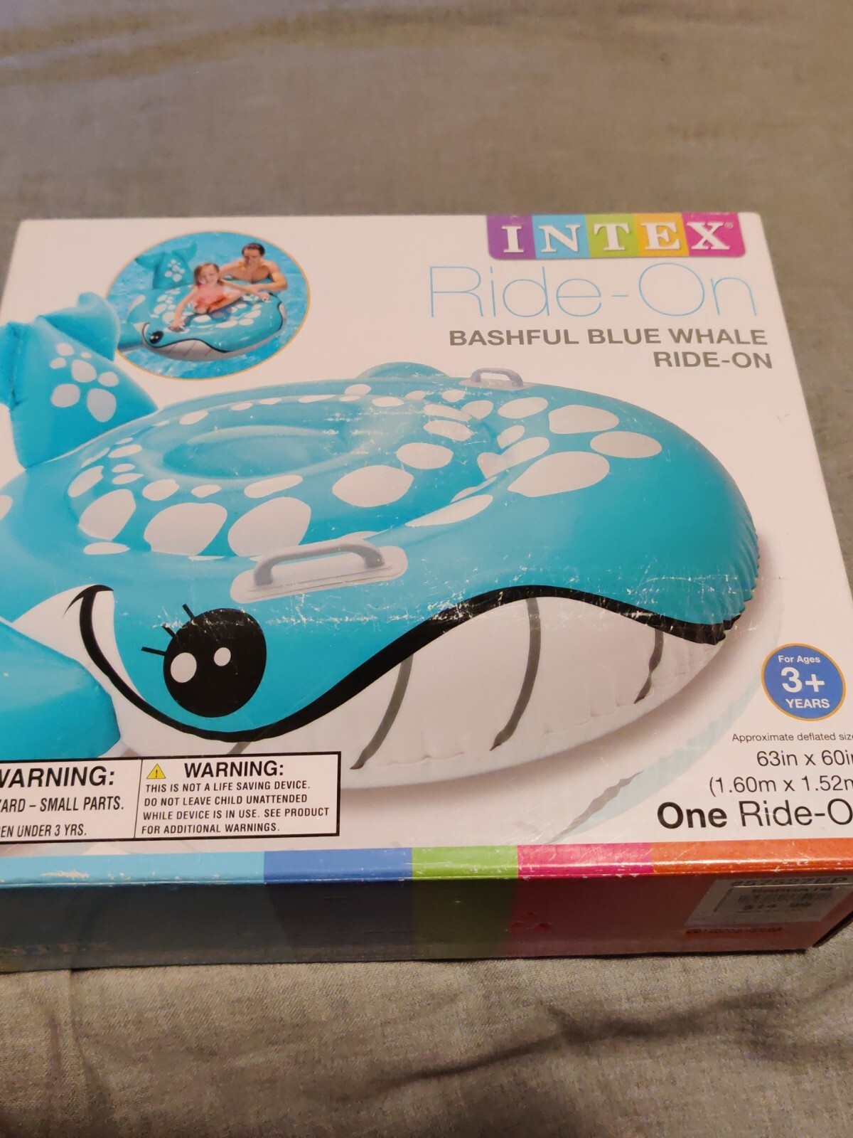 Intex Bashful Blue Whale Ride On Inflatable Float Toy | eBay