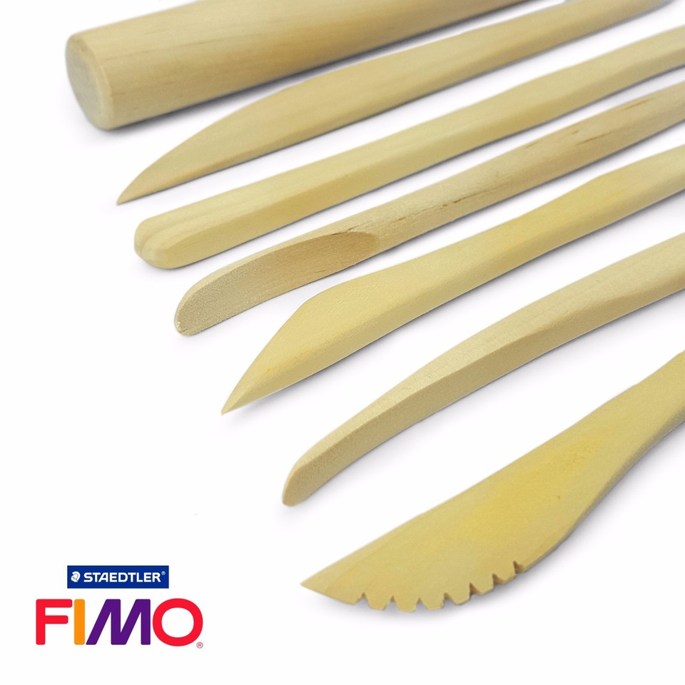 FIMO Effect Modelling Clay Professional Set -12 x 57g + 7 Pro Moulding ...