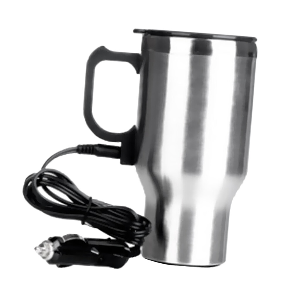 Car Heated Cup Tea Mug Stainless Steel Thermal Mug 12V | eBay UK