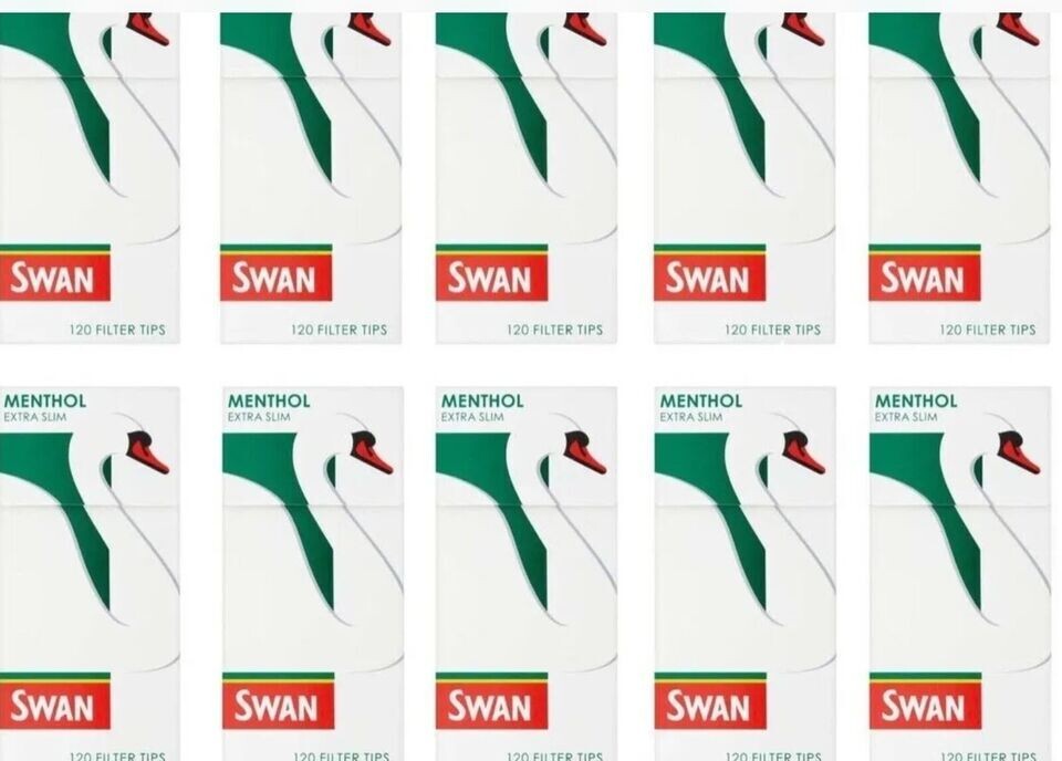 1200 x Swan Menthol Extra Slim Filter Tips 120s x ten=1200 menthol | eBay