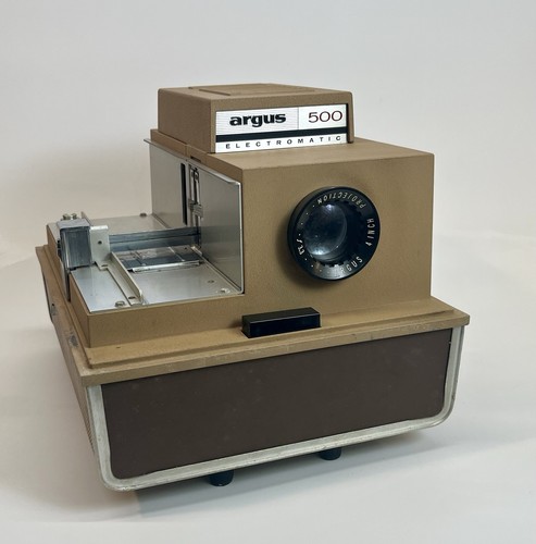 Argus 500 Automatic Slide Projector with Case and Power Cord Vintage | eBay
