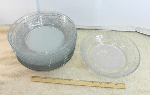 Beautiful Vintage Set Of 8 Princess House Fantasia Clear & Frosted ...