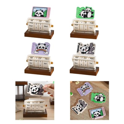 Rotary Perpetual Desk Calendar Table Calendar Photo Prop Gift Month ...