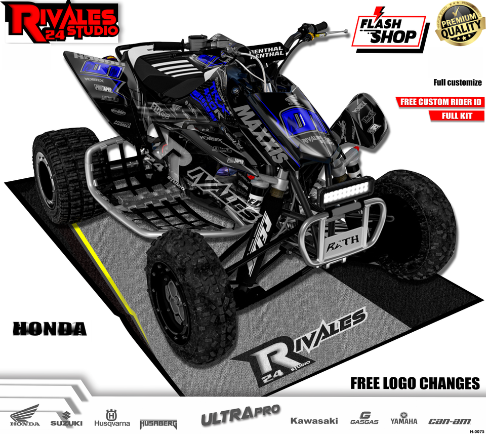 Honda TRX 450R 450ER graphics kit 2004 2005 2006 to 2014 decals ...