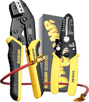 Spade Connector Crimping Tool Kit, Crimping Tool Kit with Wire ...