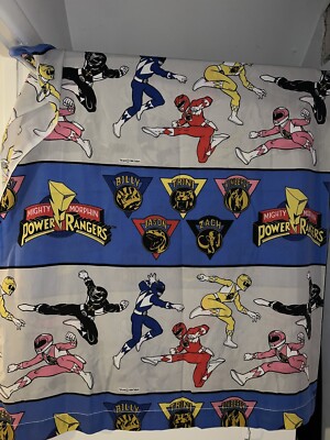 Vintage 1994 Seban's MIGHTY MORPHIN POWER RANGERS Twin Flat Bed Sheet ...