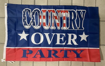 Country Over Party Flag FREE SHIP America Republican Democrat USA Sign ...