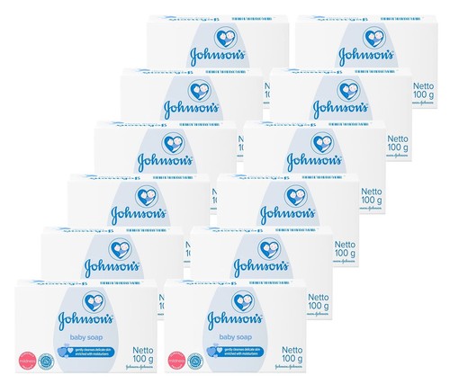 12 Bars of Johnson's Original Baby Soap Enriched With Moisturizer 100G ...