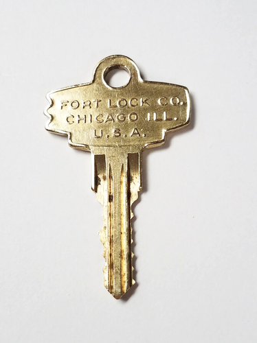 FORT Lock Co KEY 1667 Vtg Vending Coin Op Arcade Equipment Lock Cut on ...