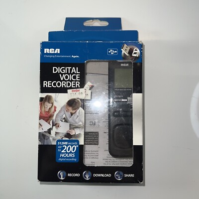 RCA VR5220 Handheld 512mb Digital Voice Recorder w/ All Paperwork ...