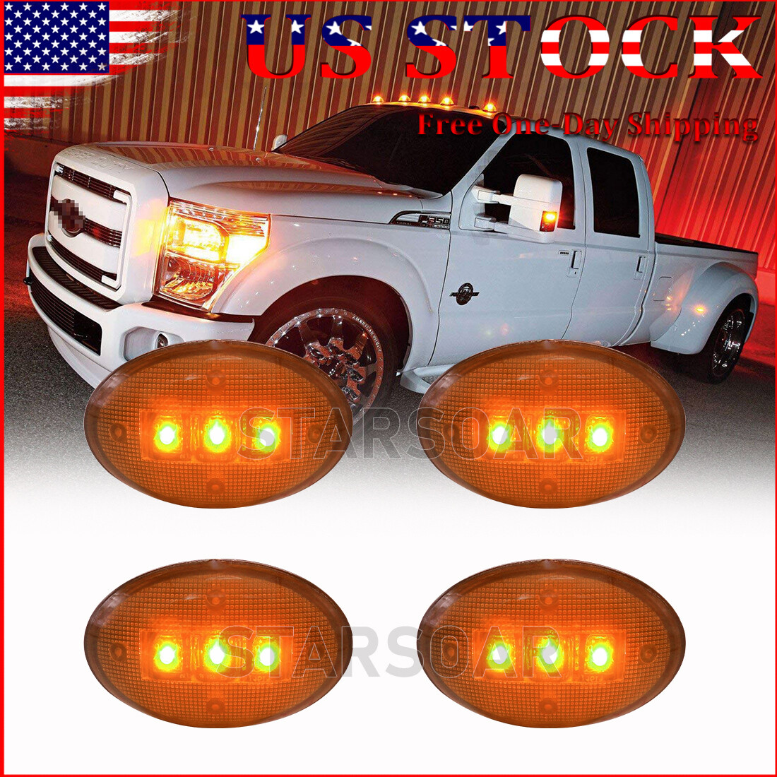 Fender Clearance Lights Trailer Fender Light Set Amber And Red