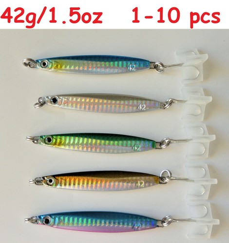 2 to 10 pcs Metal Jig Colt Sniper 42g Knife Vertical Jigs Choose Color ...