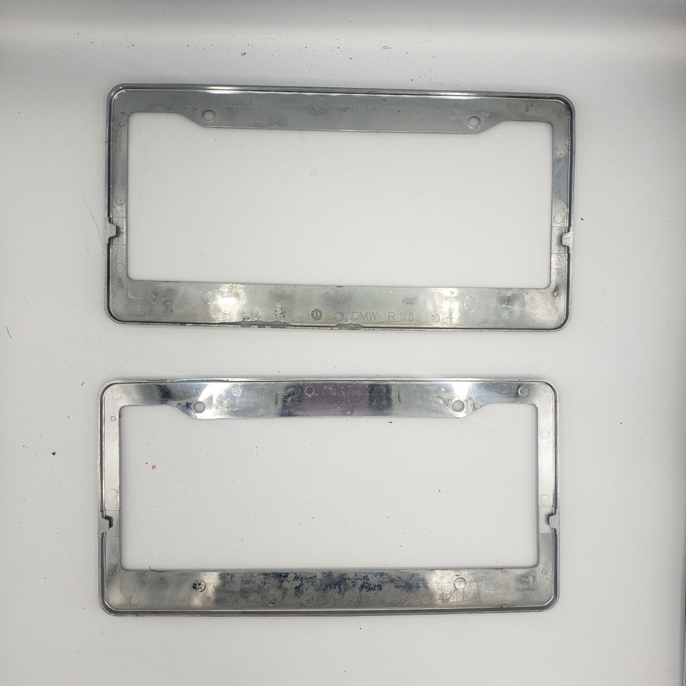 2x Fontana Nissan 210 Freeway California Silver Plastic License Plate ...
