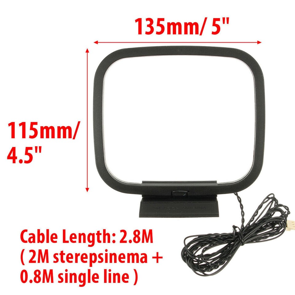 HiFi AM/FM Loop Antenna w/ 3 Pin connector for Sony/Sharp receiver ...