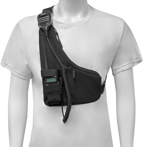 L-Type Radio Chest Harness Shoulder Radio Holster Chest Pack Adjustable ...