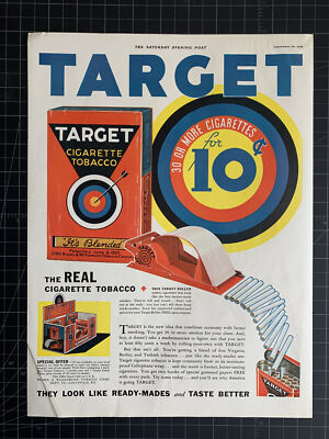 Vintage 1932 Target Cigarette Tobacco Print Ad | eBay