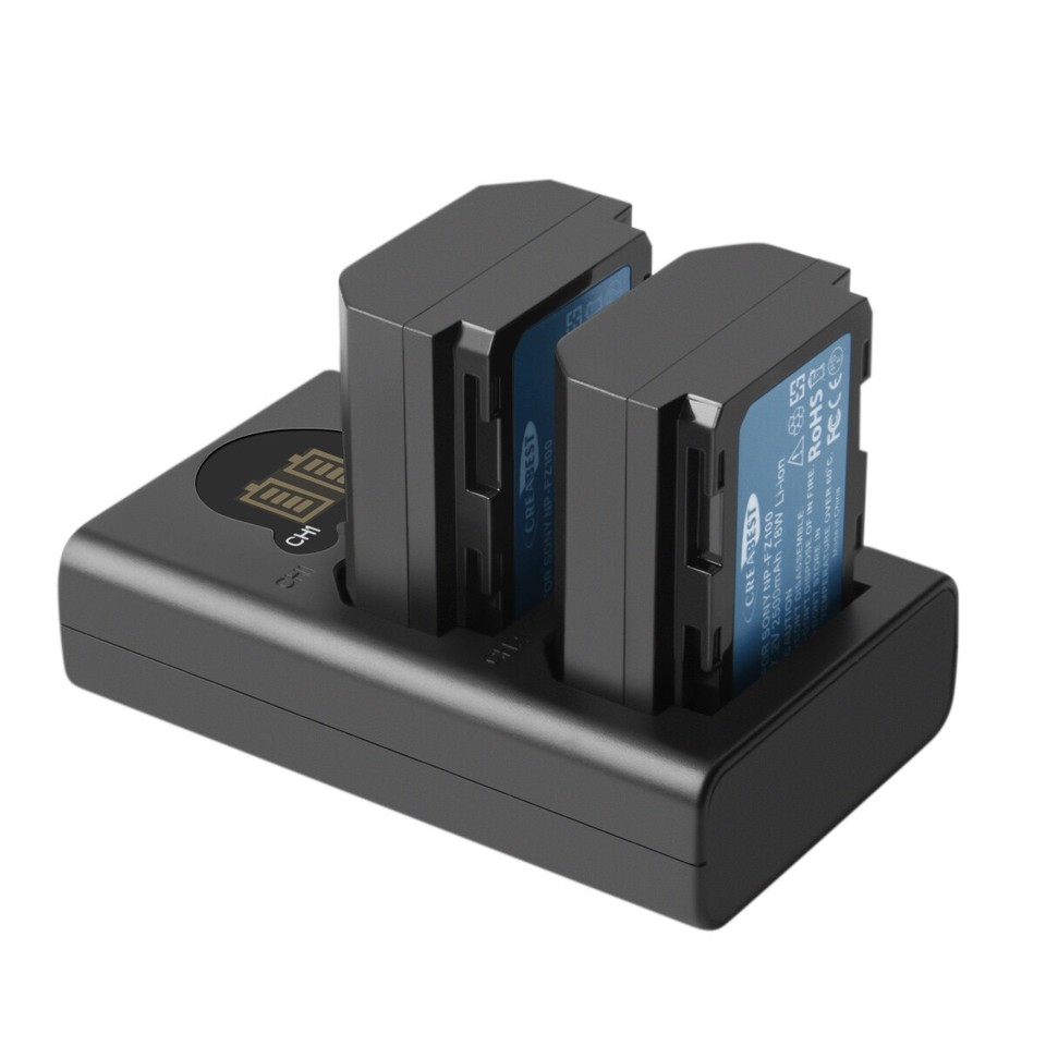 For Sony NP-FZ100 Batteries & Charger Set for A7 III, A7R III/IV, A9S ...
