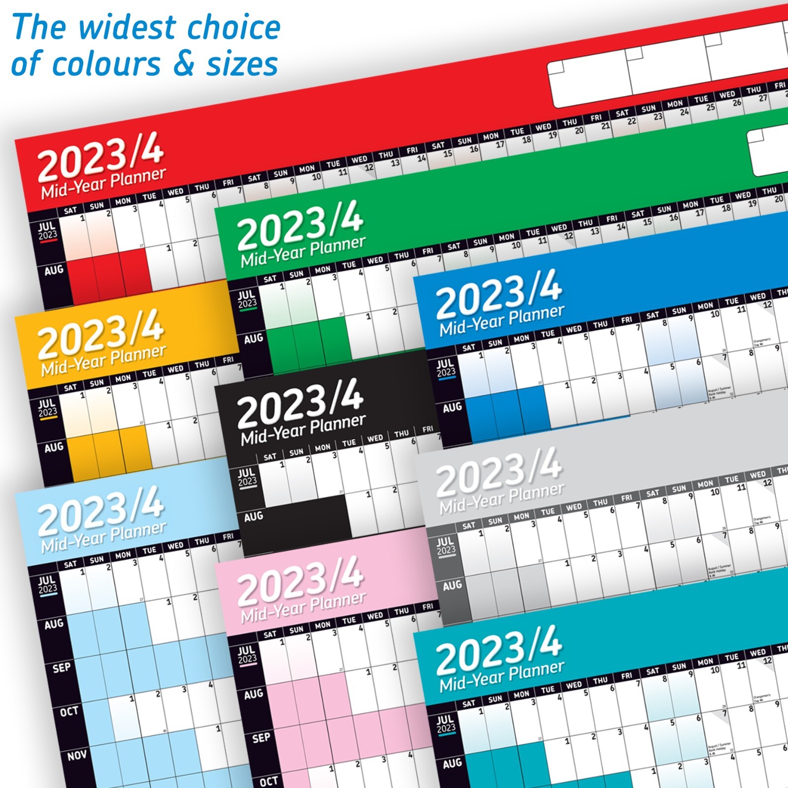 2023-2024 Mid-Year Calendar Academic Wall | Grelly UK