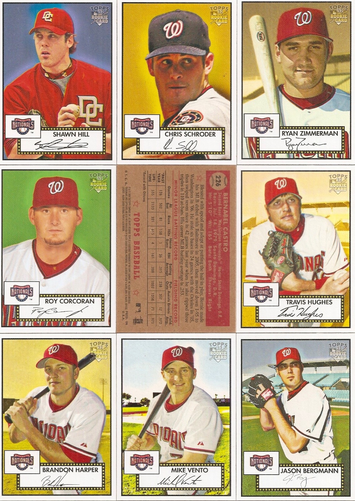 2006 Topps Rookies 1952 Edition Washington Nationals Master Team Set ...