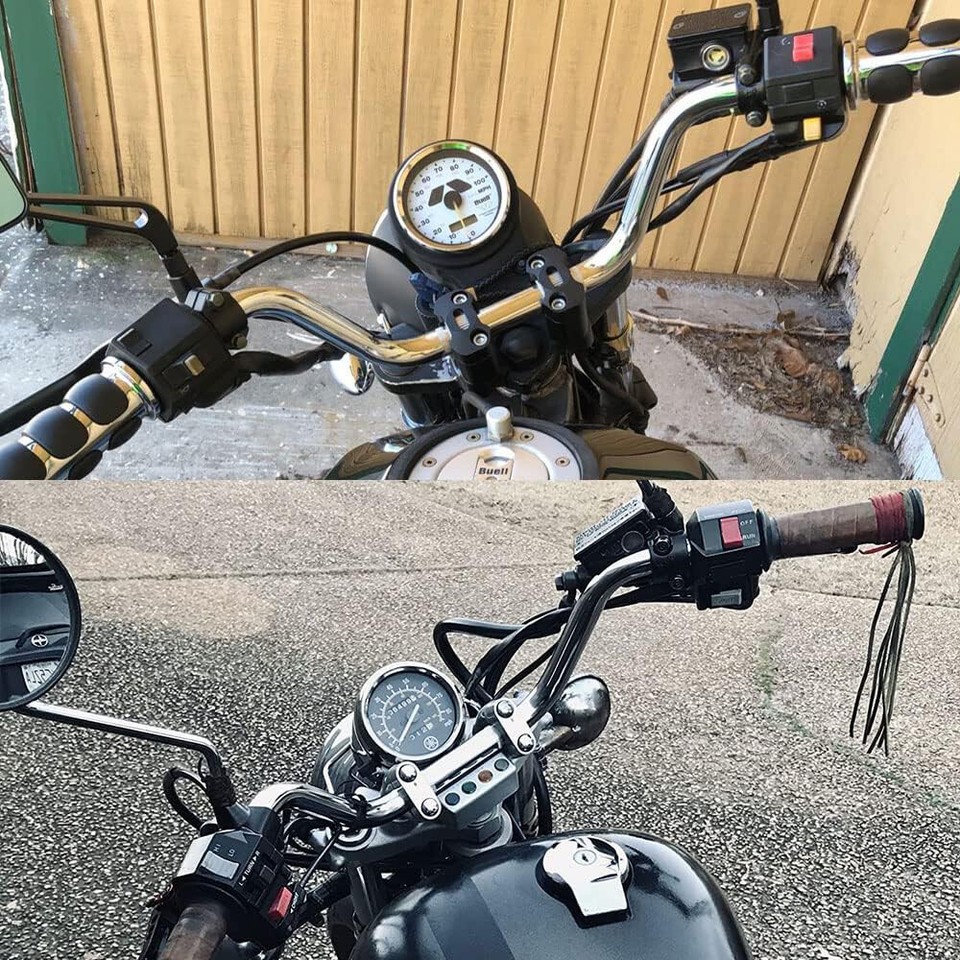 For Triumph Bonneville Speedmaster Motorcycle 1" 25mm Handlebar Tracker ...