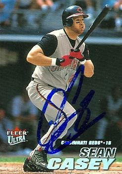 Sean Casey autographed Baseball Card (Cincinnati Reds) 2001 Fleer Ultra ...