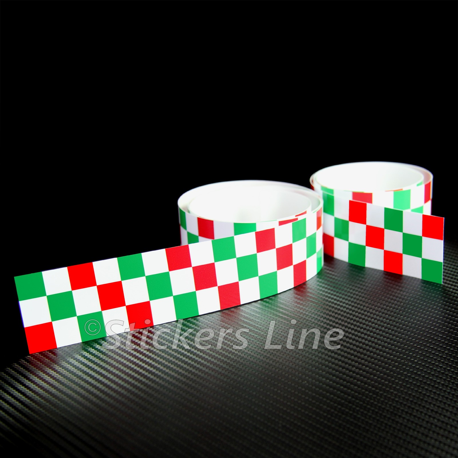 2 Pcs Adhesive Tricolor Checkerboard Band 120X4 cm Adhesive ...